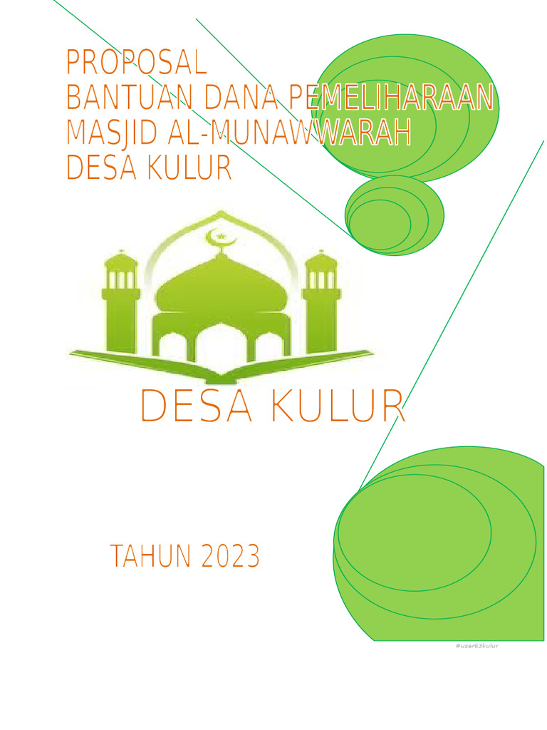 Cover Proposal Masjid | PDF