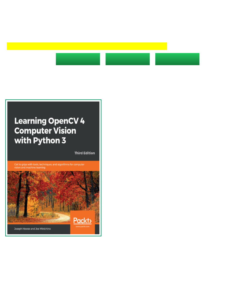 Learning OpenCV 4 Computer Vision with Python 3 pdf version | PDF