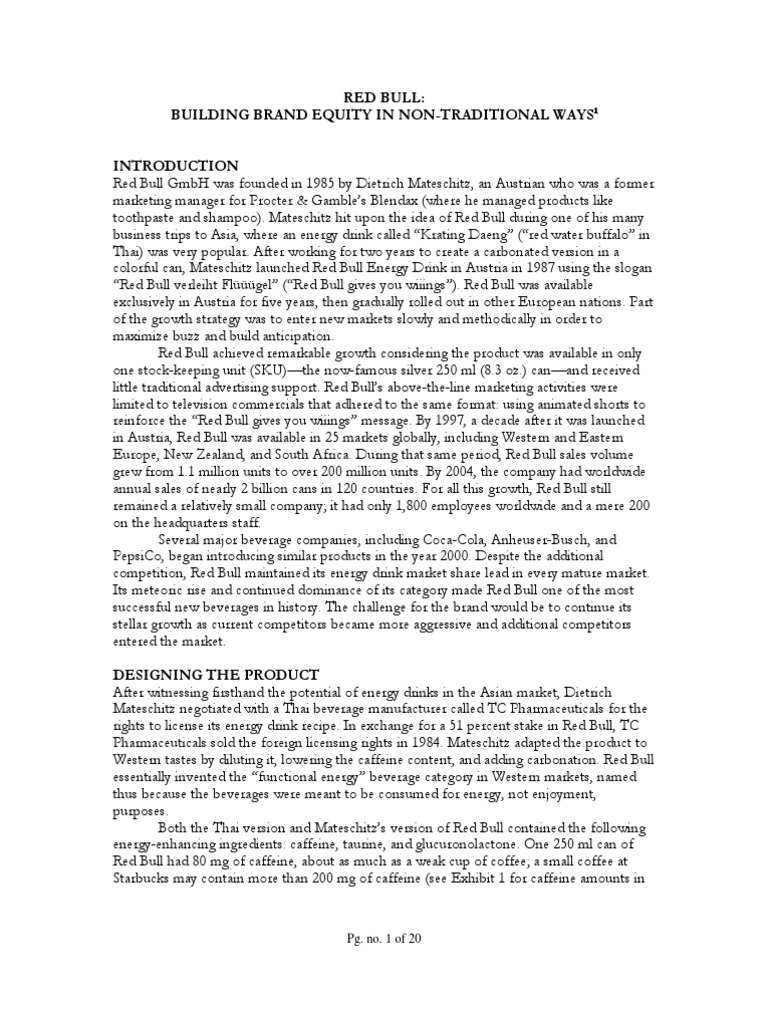 Red Bull | PDF | Brand | Drink