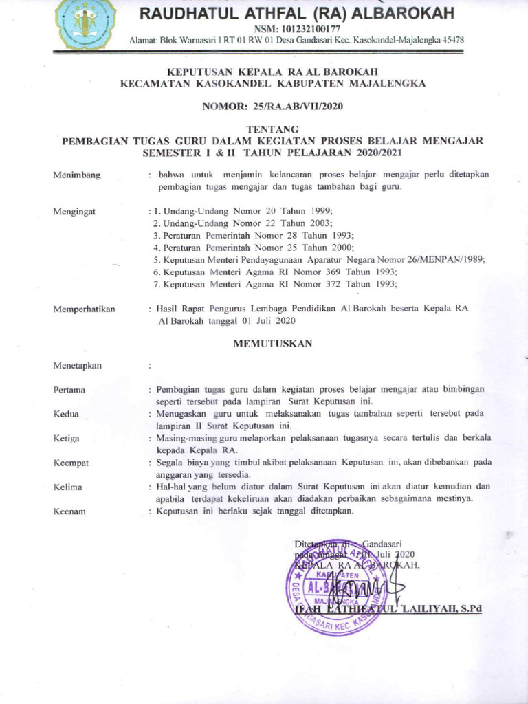 Skkbm Ra Al-barokah | PDF
