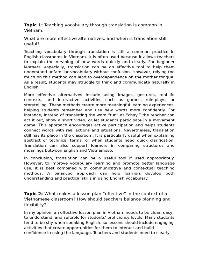 WEEK 7 Discussion Questions | PDF | Vocabulary | Learning