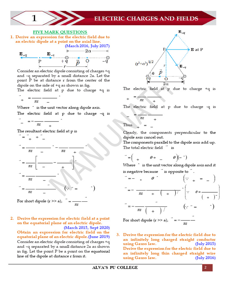 Midterm Questions With Answers | PDF | Capacitance | Electric Field