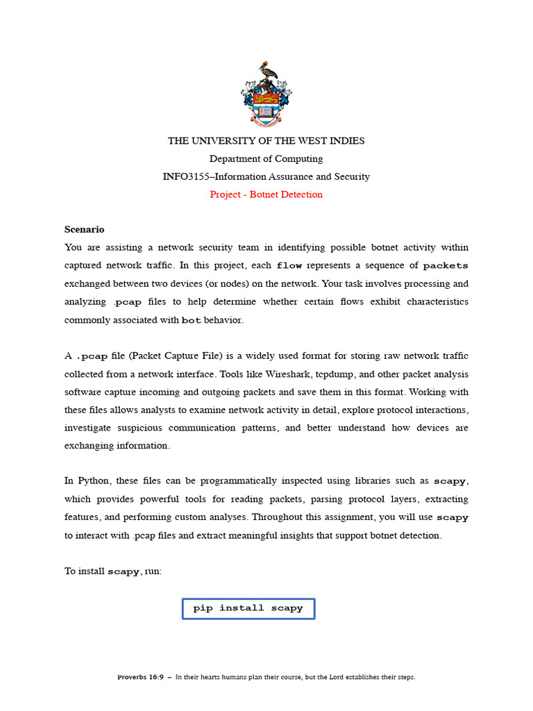 Botnet Detection Using Python and Scapy | PDF | Computer Network ...