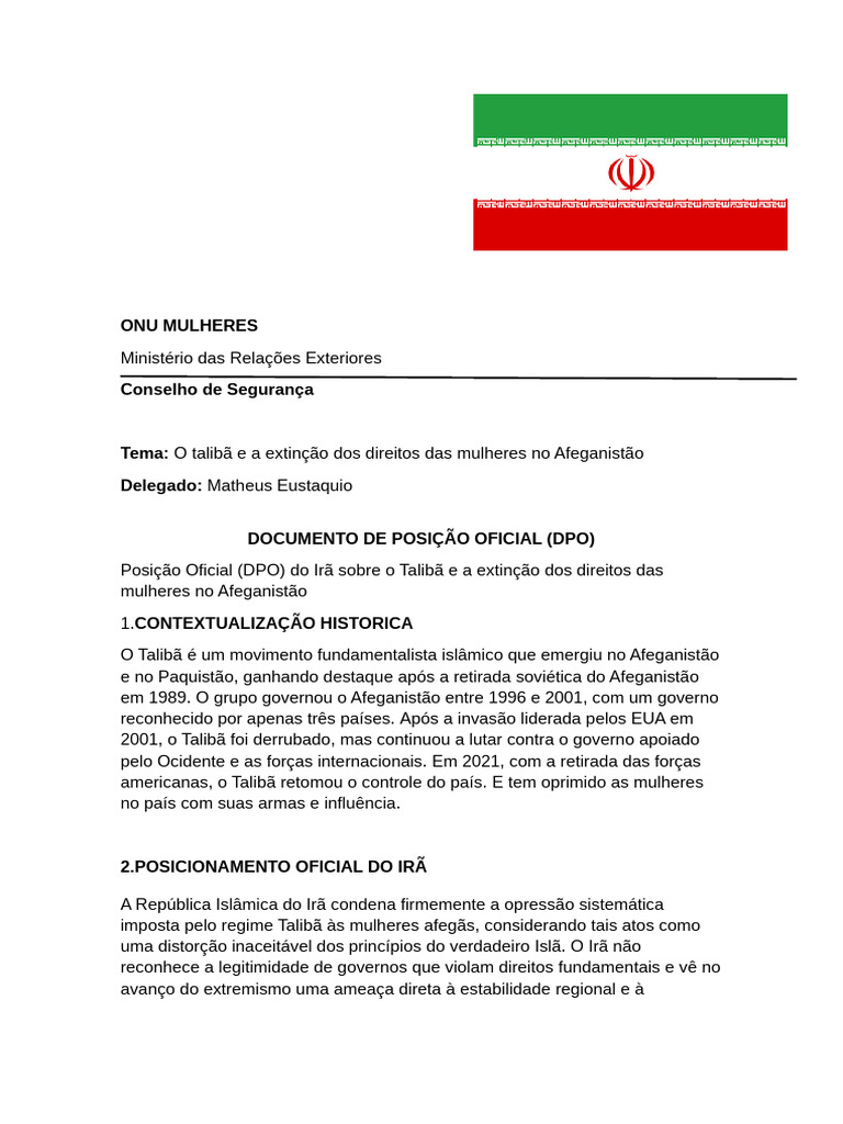 SIM Rodrigo Mateus e Bernardo 2 | PDF | Talibã | Afeganistão