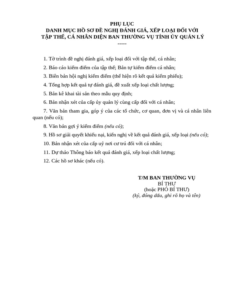 Mau 4-Phu Luc Ho So BTV Tinh Uy Quan Ly | PDF