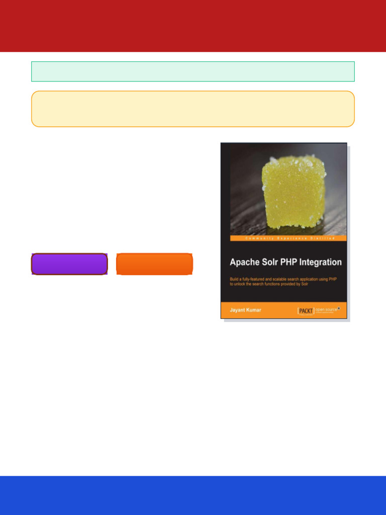 Apache Solr PHP Integration 1st Edition Jayant Kumar read ebook online | PDF | Methodology ...