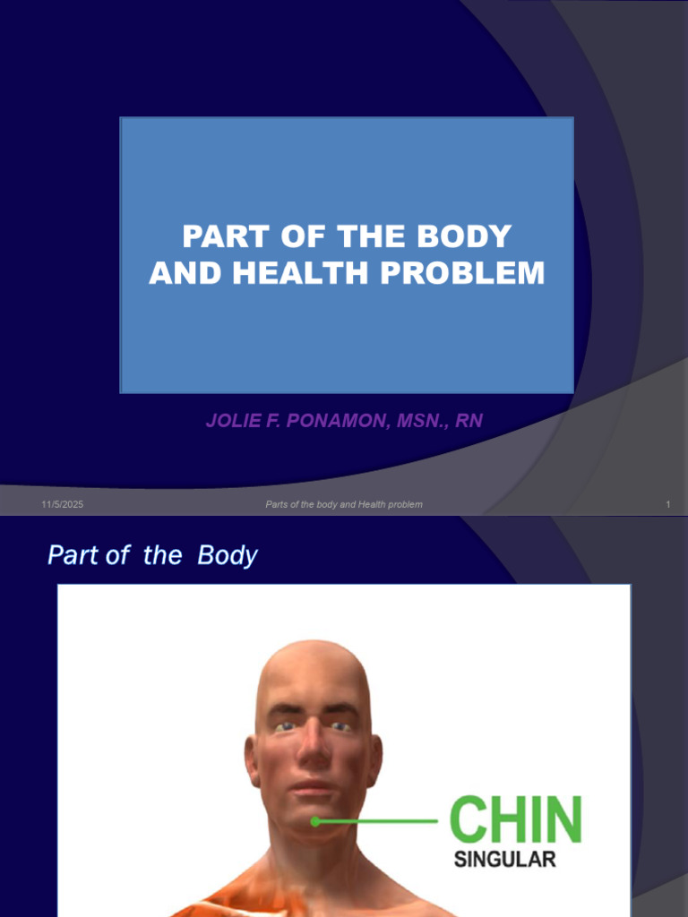 Parts of The Body and Health Problem | PDF | Pain | Diseases And Disorders