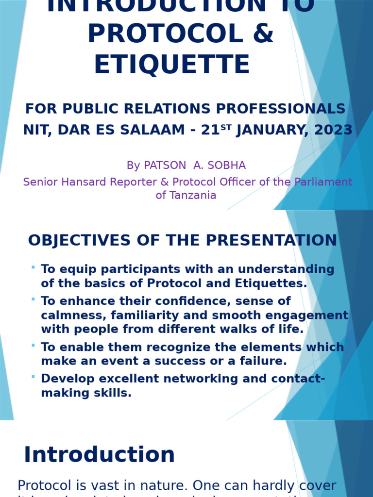 Essentials of Protocol & Etiquette | PDF | Etiquette