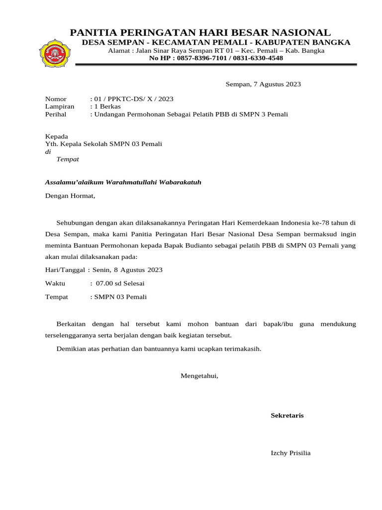 Undangan Permohonan Pelatih Pbb_231006_204644 | PDF