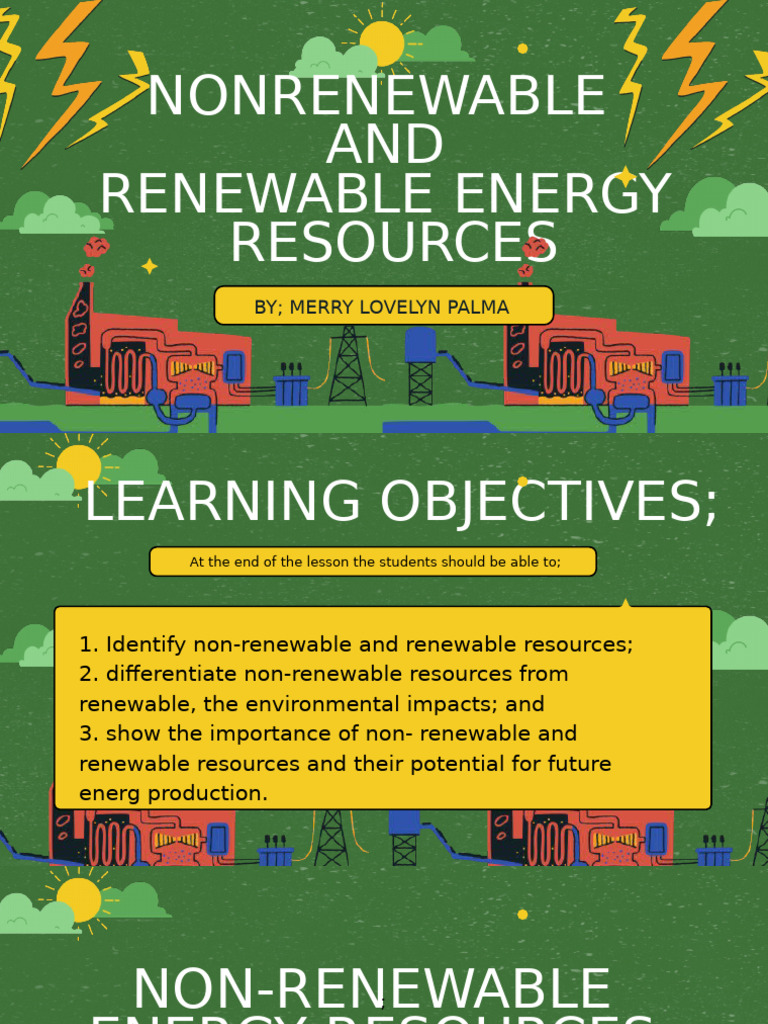 Nonrenewable and Renewable Energy Resources | PDF | Photovoltaics ...