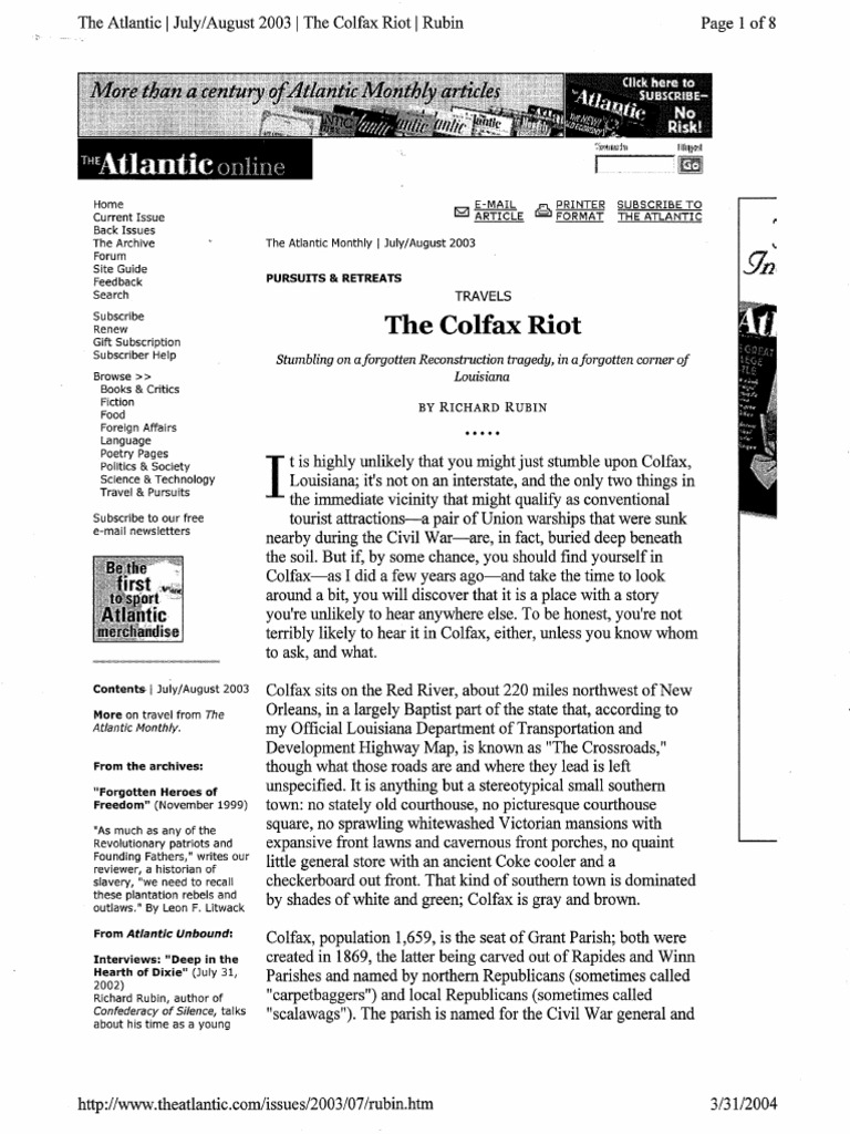 Colfax Riots | PDF