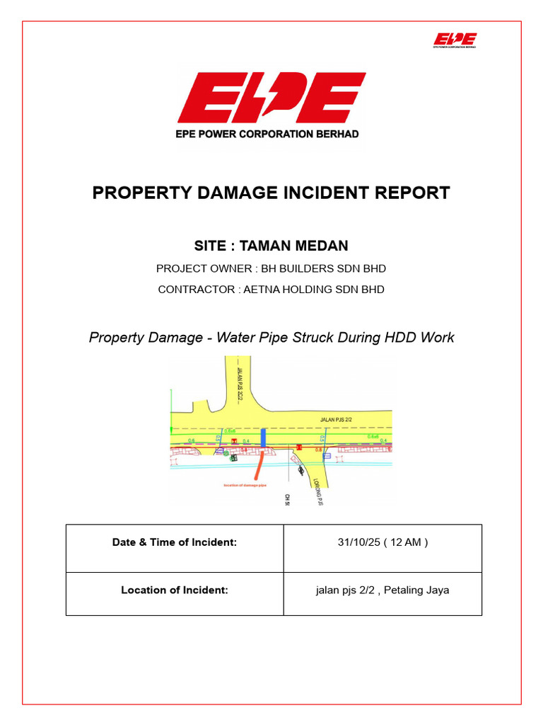 Property Damage Incident Report | PDF