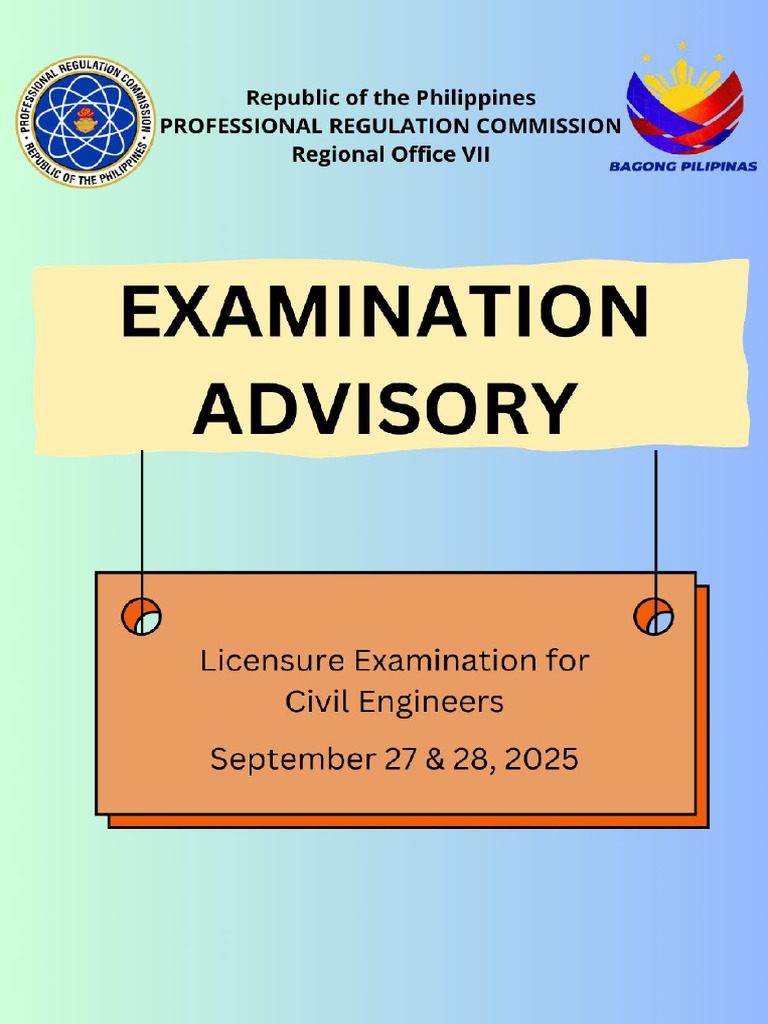 Civil Engineering Licensure Exam 2025 Schedule | PDF | Buoyancy ...