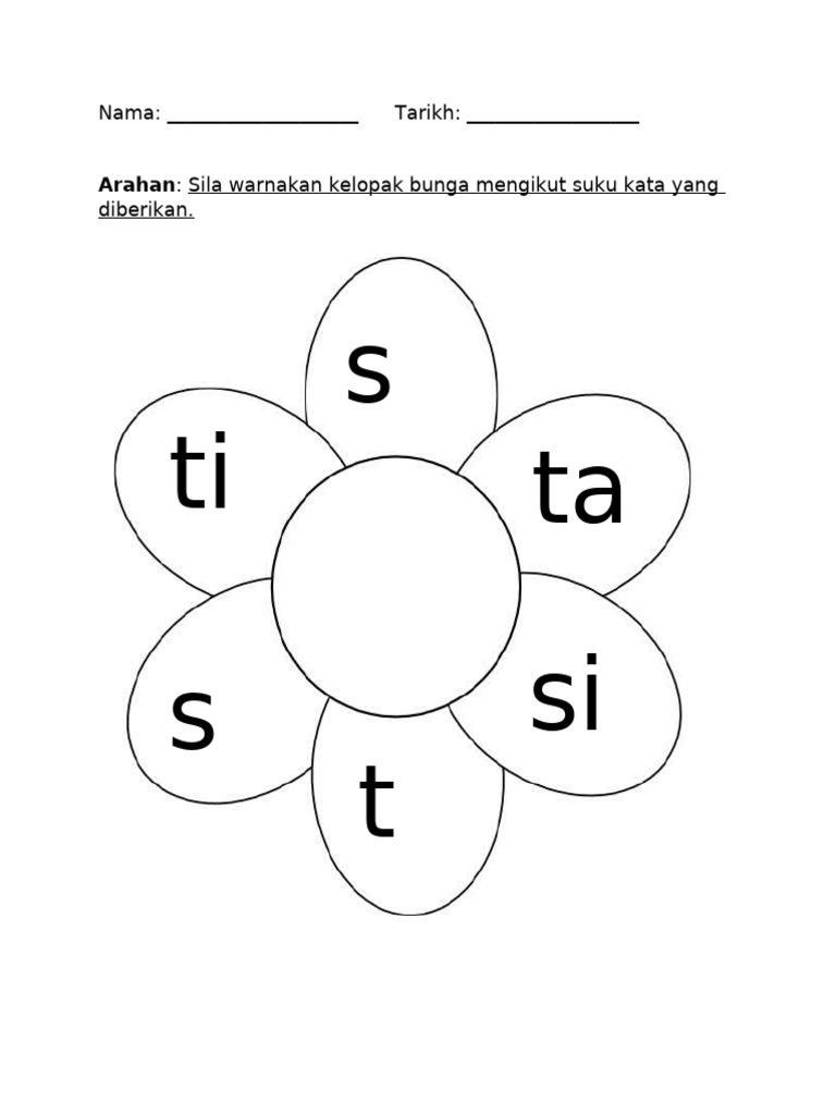 Lembaran kerja bunga | PDF