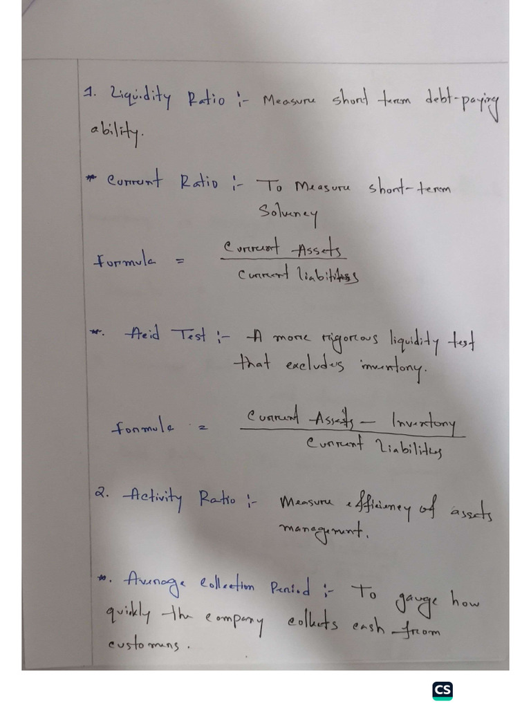 Ratio Analysis | PDF