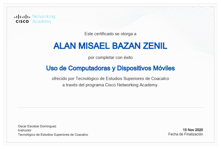 Using Computer and Mobile Devices Certificate 202220023 Tesco Edu MX ...