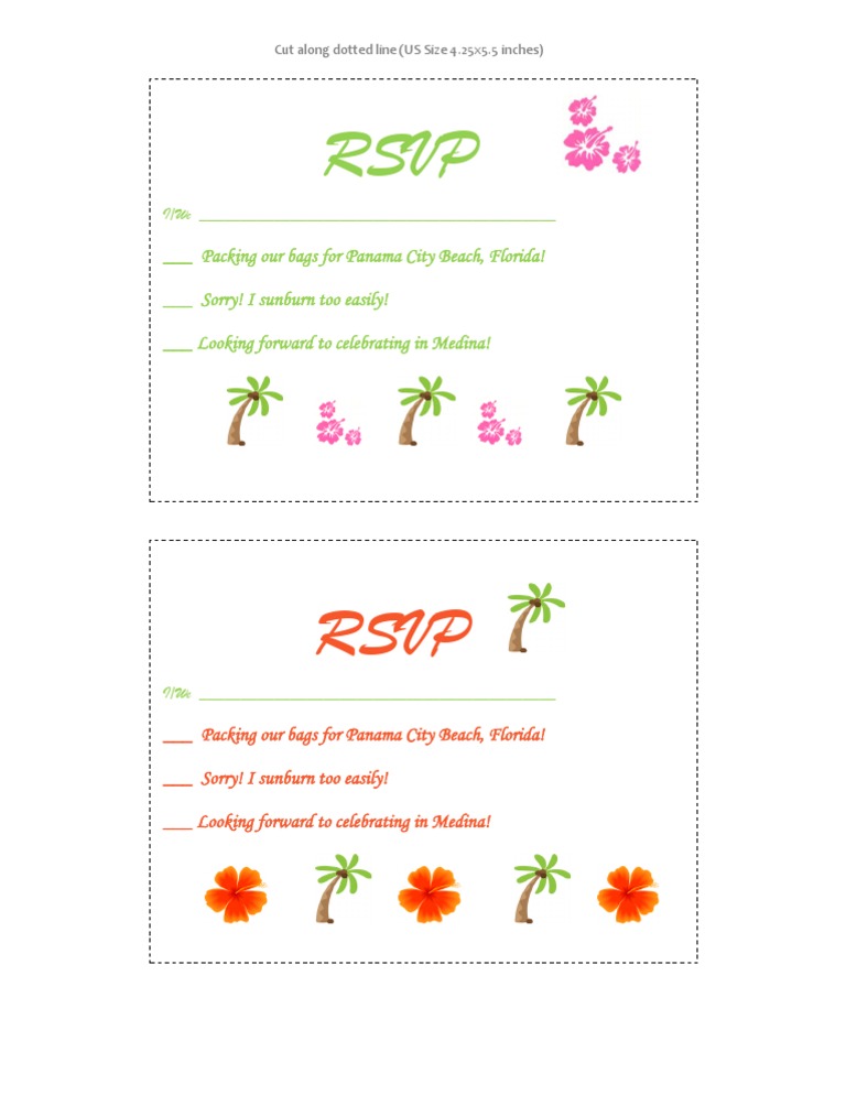 RSVP Template | PDF | Language Arts & Discipline