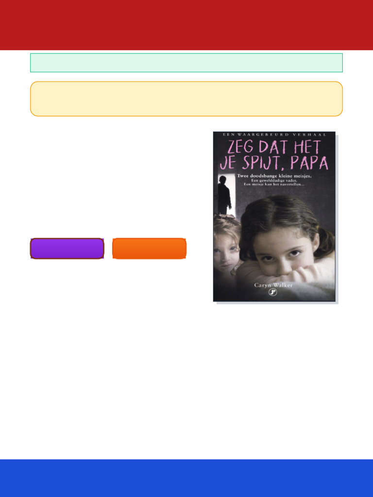 Zeg Dat Het Je Spijt Papa 1st Edition Caryn Walker Ebook Downloadable ...