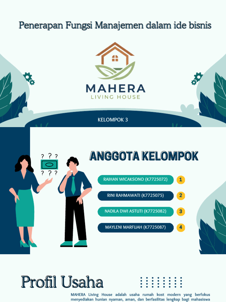 Manajemen Bisnis Kost Modern MAHERA | PDF