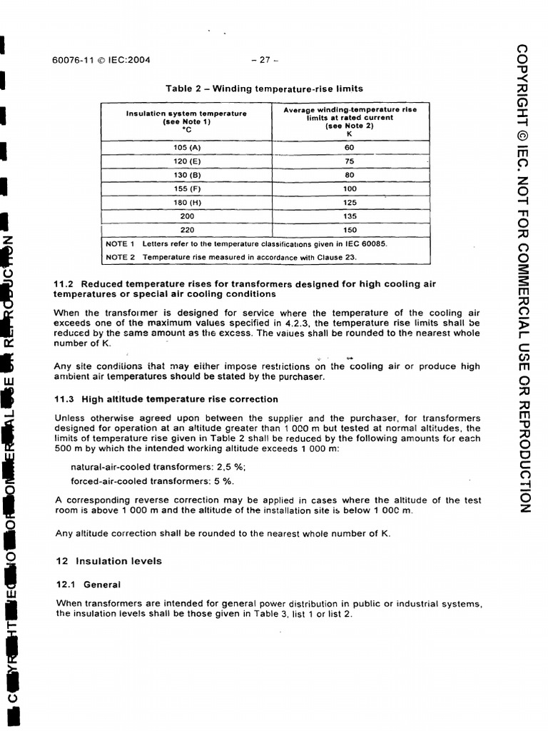 Tabel | PDF | Transformer | Temperature