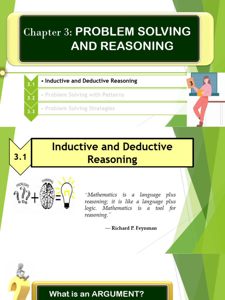 Chapter 3.1 Deductive and Inductive Reasoning | PDF | Argument ...