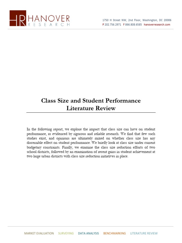 Class Size Impact on Student Performance | PDF | Corporate Social ...