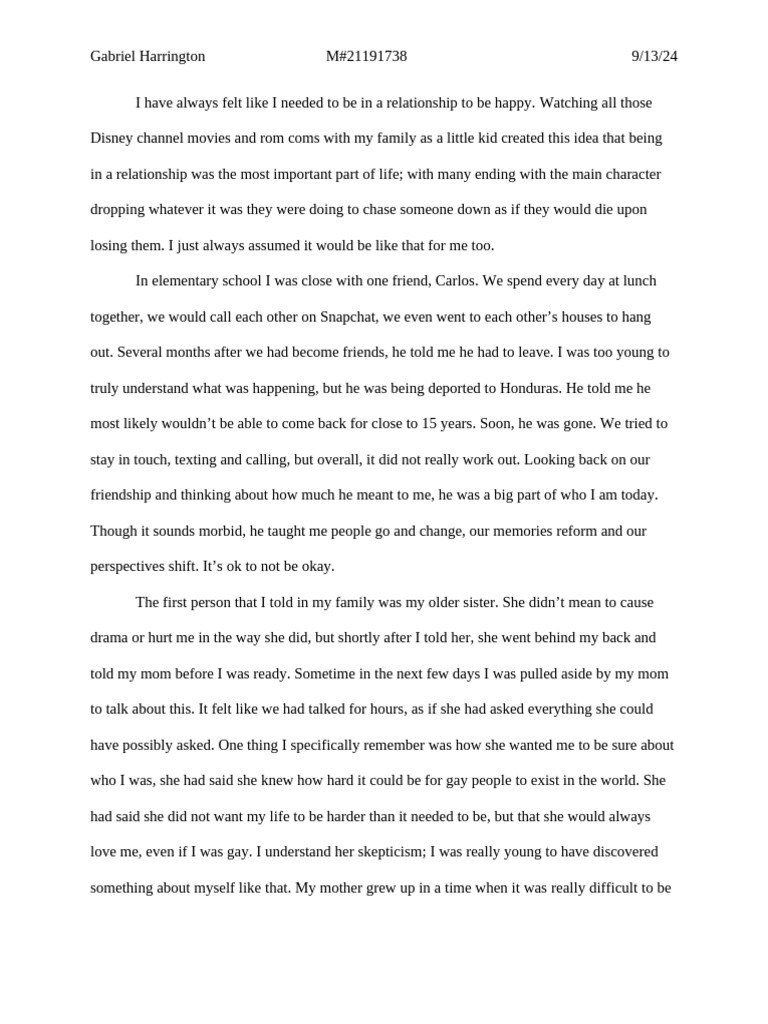 Final Draft Personal Reflection | PDF