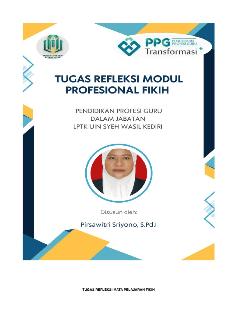 Tugas Refleksi Mata Pelajaran Fikih Modul 1-8 Pirsawitri Sriyono | PDF