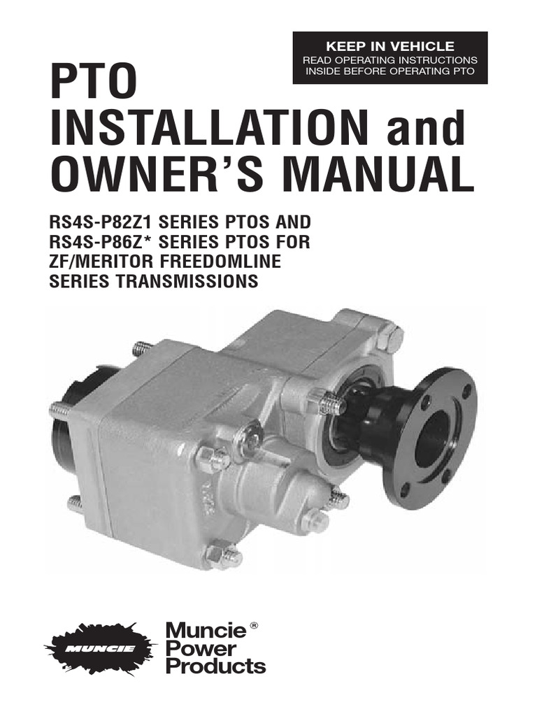 PTO Installation Manual for Freedomline Transmissions | PDF ...