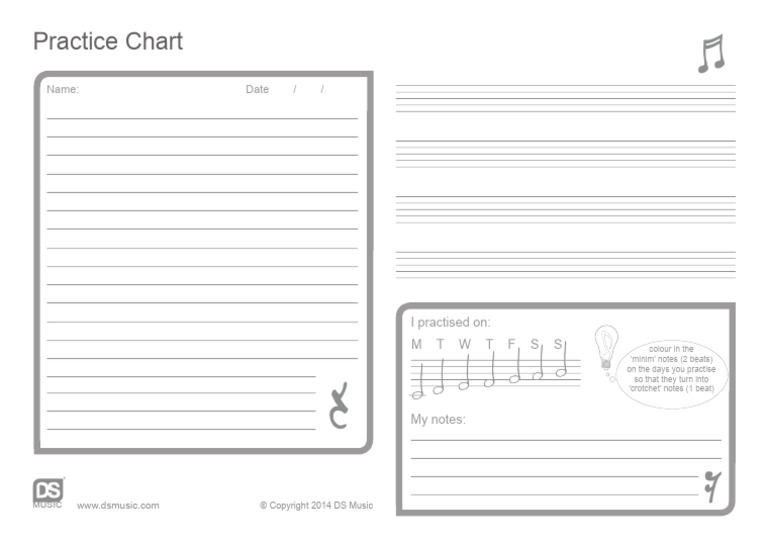 Practice Chart For Children (Notation) | PDF