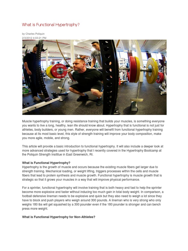 Understanding Functional Hypertrophy Training | PDF | Muscle ...
