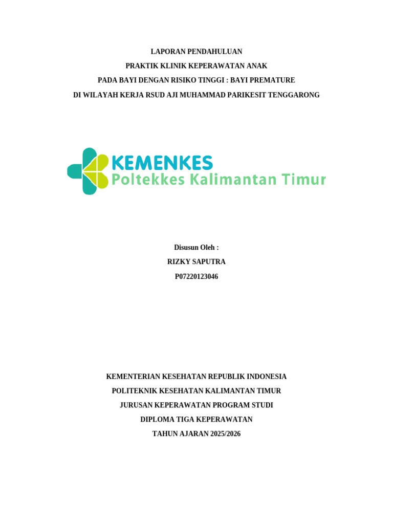 Laporan Pendahuluan Bayi Risiko Tinggi | PDF