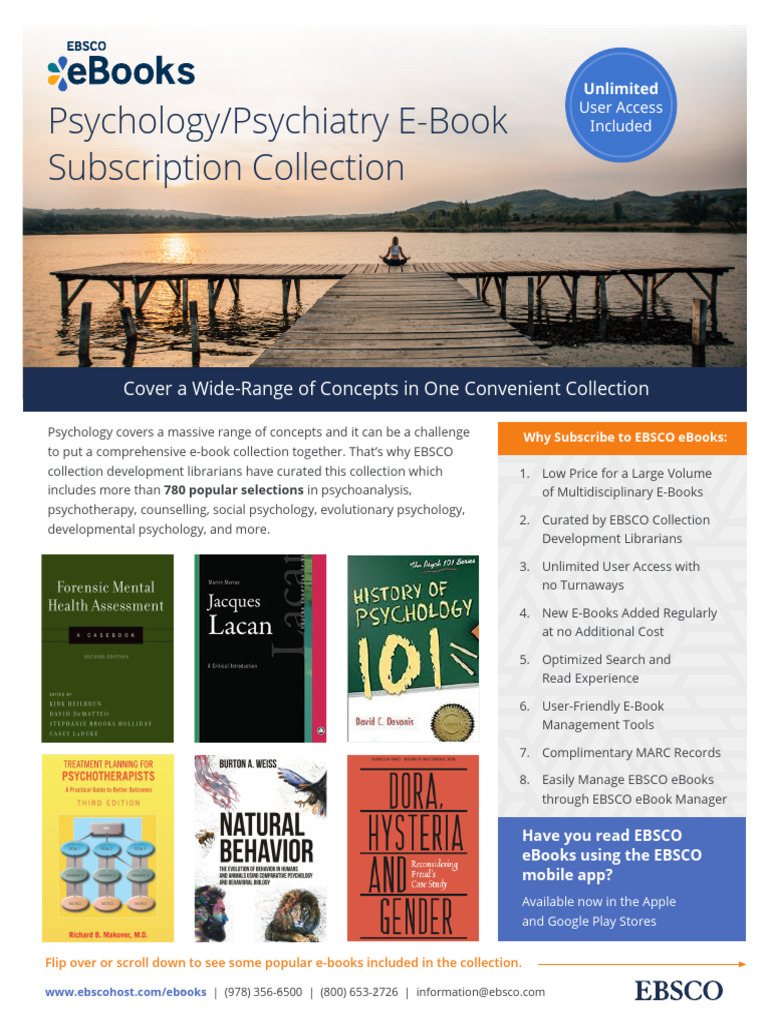 EBSCO Ebooks Psychology Psychiatry Collection Flyer | PDF | Psychology ...