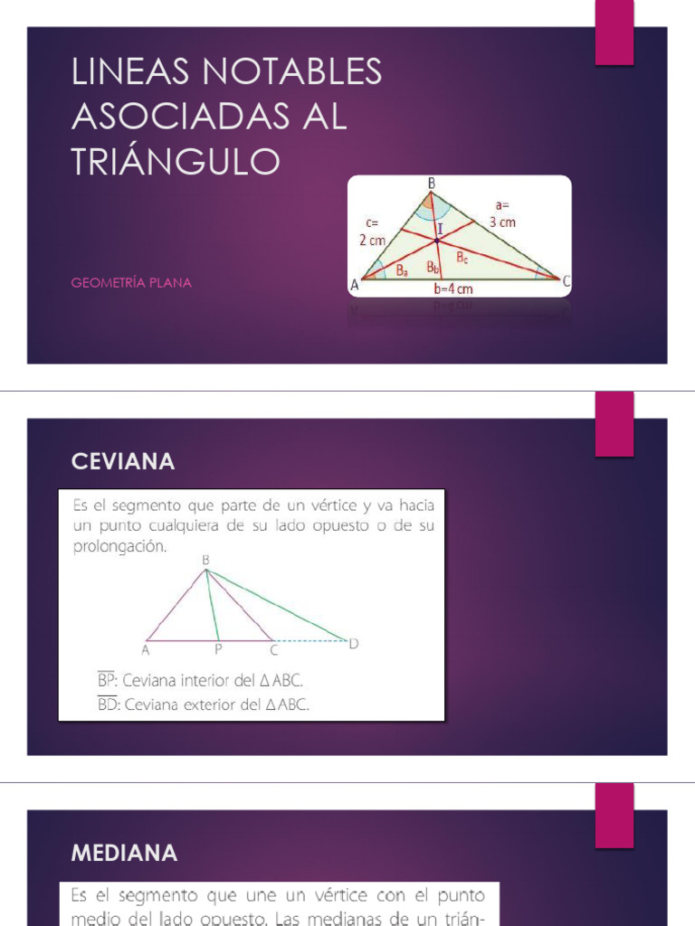 Lineas Notables Asociadas Al Triángulo | PDF