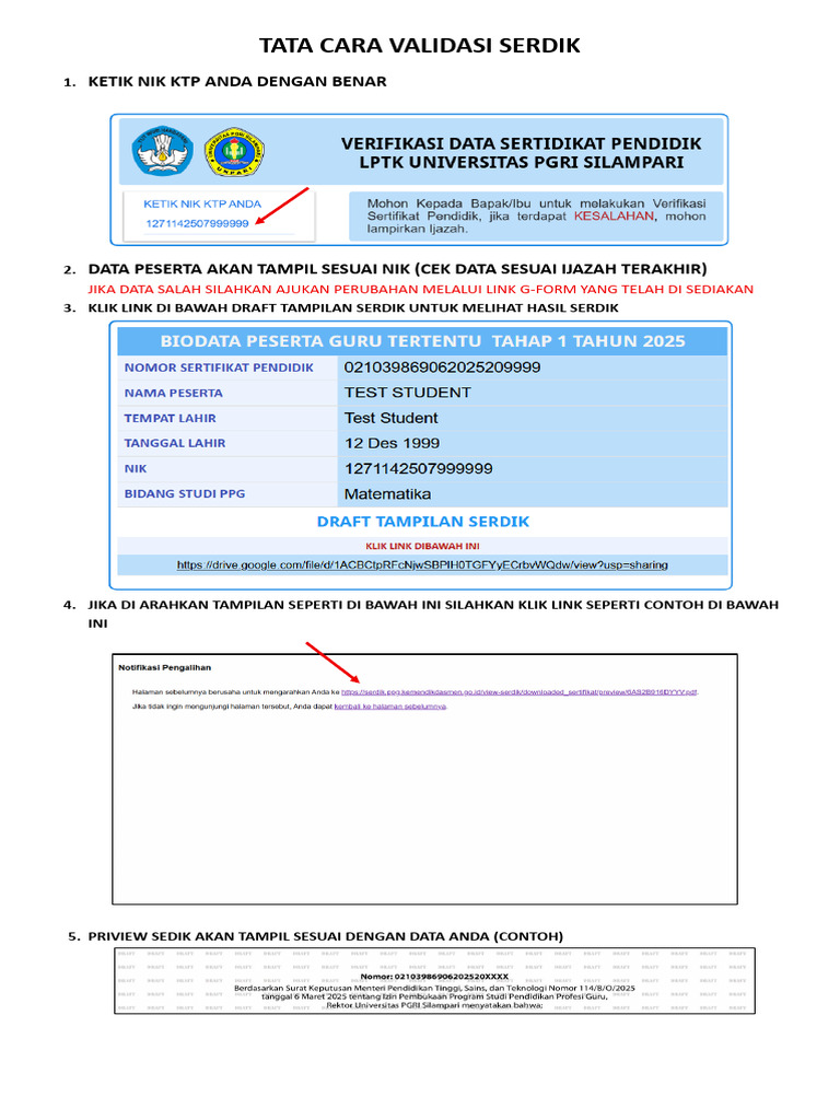 Panduan Validasi Serdik NIK KTP | PDF