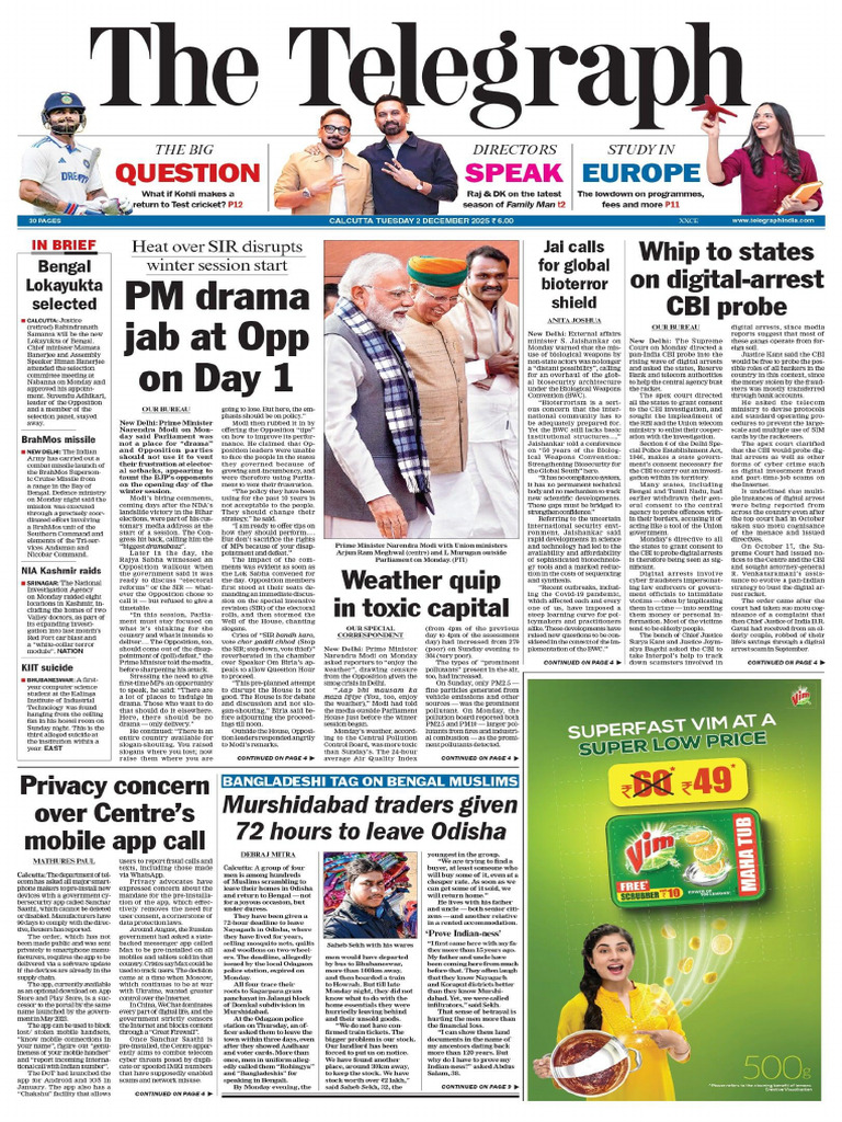 The Telegraph 03 12 2025 | PDF