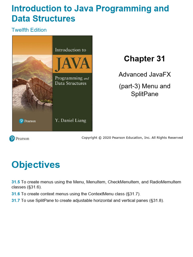 Ch31 AdvancedJavaFX Part 3 | PDF | Menu (Computing) | Graphical User ...