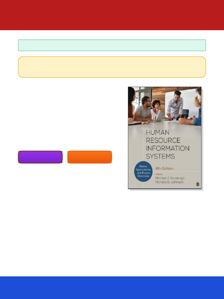 Human Resource Information Systems: Basics, Applications, and Future ...