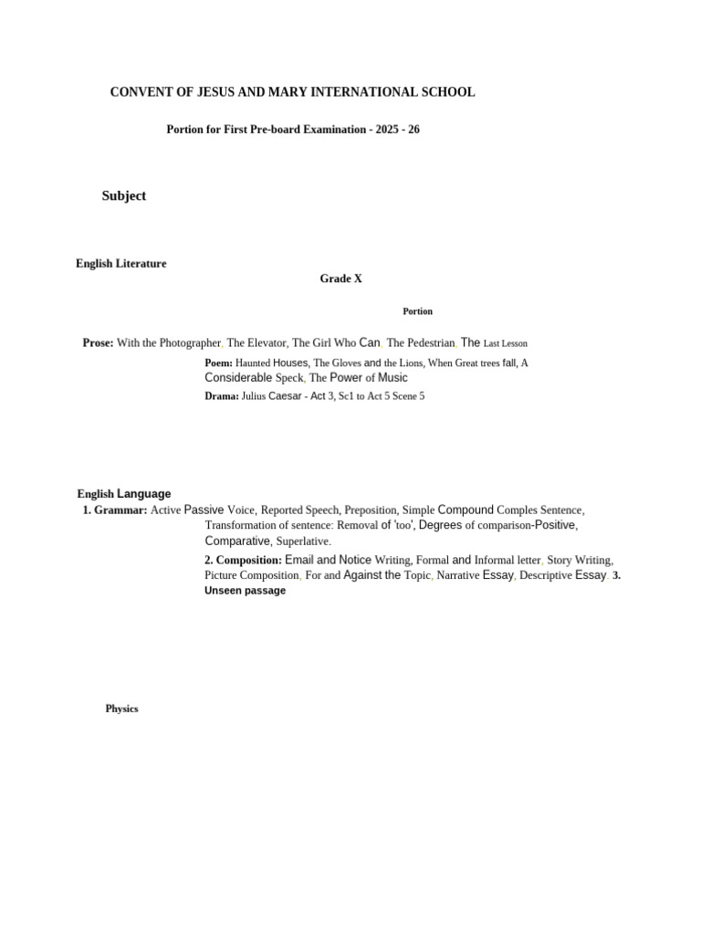 First Pre-Board Portion | PDF | Chemistry | Demand