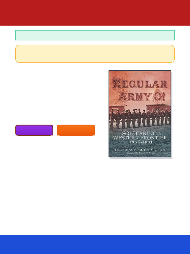 Regular Army O Soldiering on the Western Frontier 1865 1891 1st Edition ...