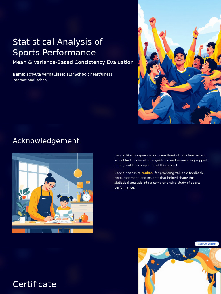 Statistical Analysis of Sports Performance | PDF | Coefficient Of ...