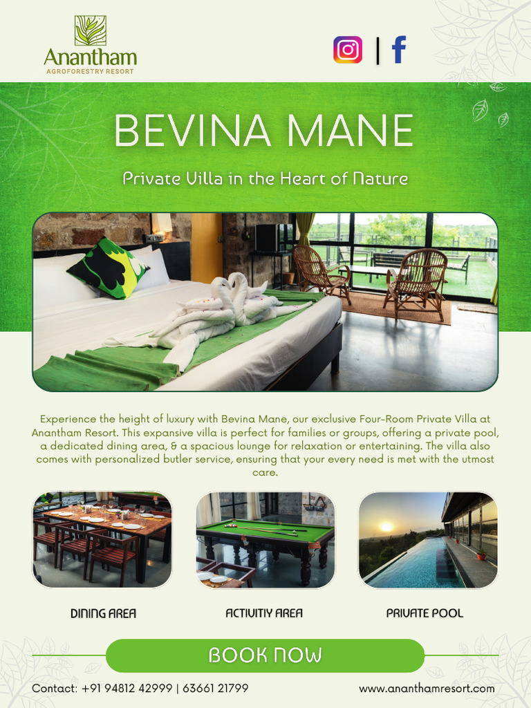Luxury Villa Retreat at Anantham Resort | PDF
