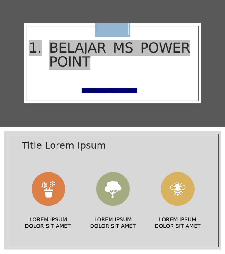 Belajar Ms Power Point Ahmad Dzaky Xtl1 | PDF
