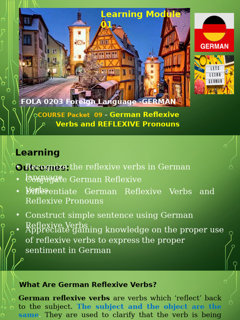 German Reflexive Verbs Explained | PDF | Subject (Grammar) | Morphology