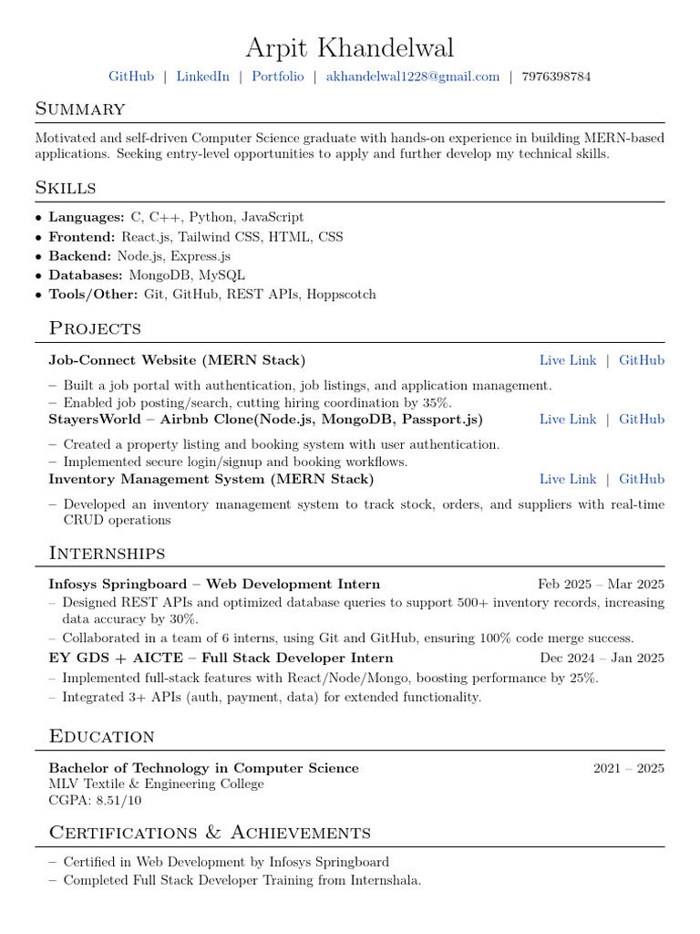 Arpit Resume (3) | PDF