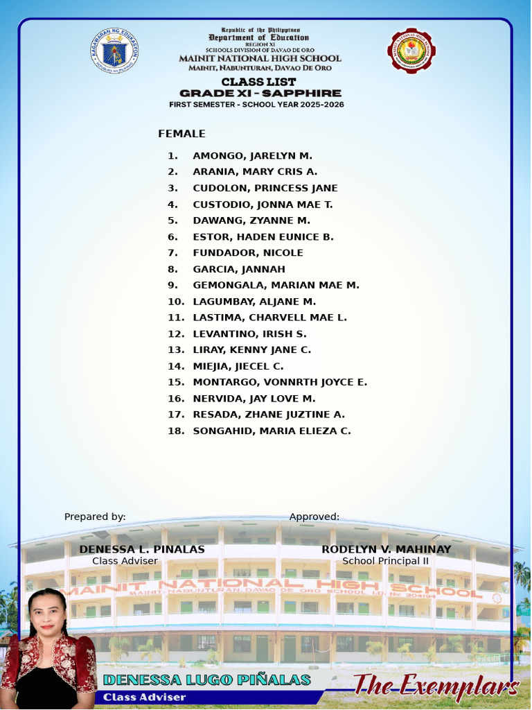 Class List Sapphire | PDF