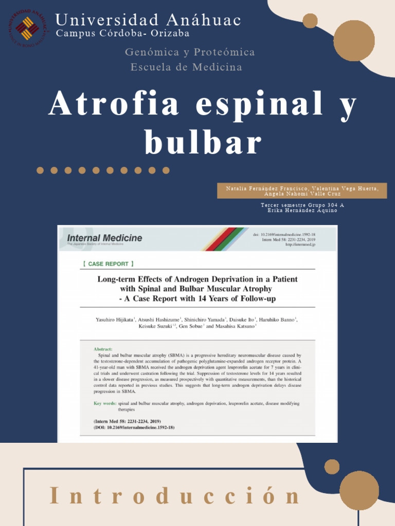 Atrofia Espinal y Bulbar: Genética y Tratamiento | PDF | Hormona ...