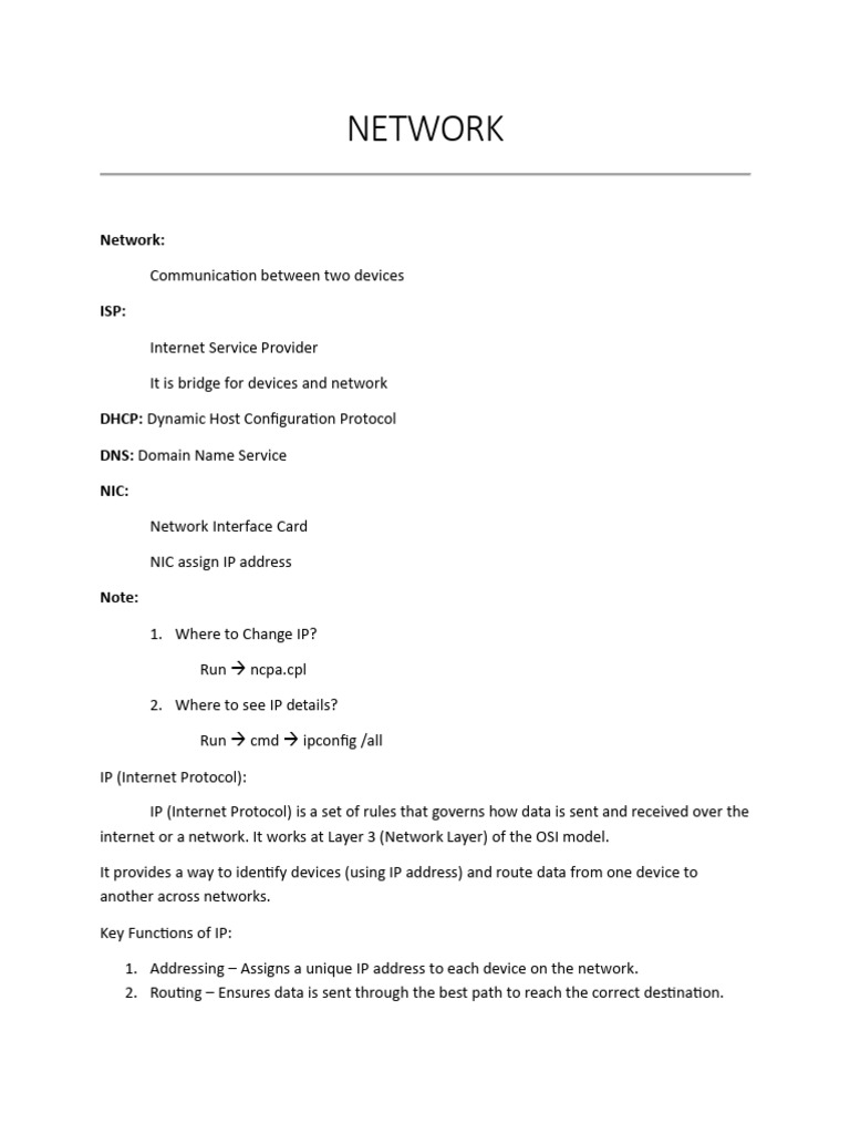 Understanding IP Networking Basics | PDF | Ip Address | Transmission ...