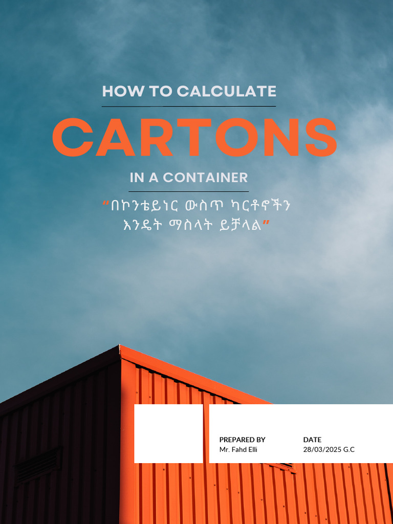 How to Calculate Cartons in a Container | PDF