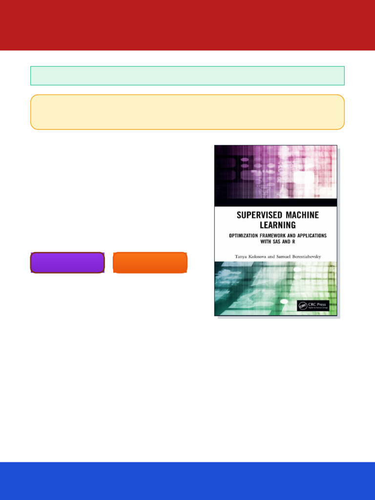 Supervised Machine Learning: Optimization Framework and Applications ...